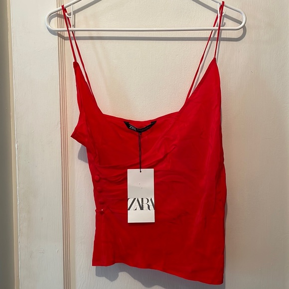 Zara | Tops | Zara Red Top | Poshmark